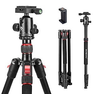 70 Inch Tripod for Camera,Stable Aluminum Travel Tripod, Photography Tripod with 360 Degree Ball Head and Carry Bag, Camera Stand for Ring Light & Canon Nikon Sony DSLR