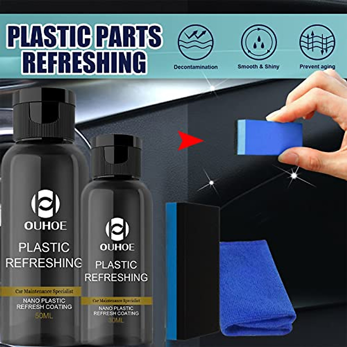 Eishi Automotive Interior Cleaning Agent Car Parts Refurbish Agent Multi-Functional Car Cleaning Retreading Plastic Revitalizing Coating for Car