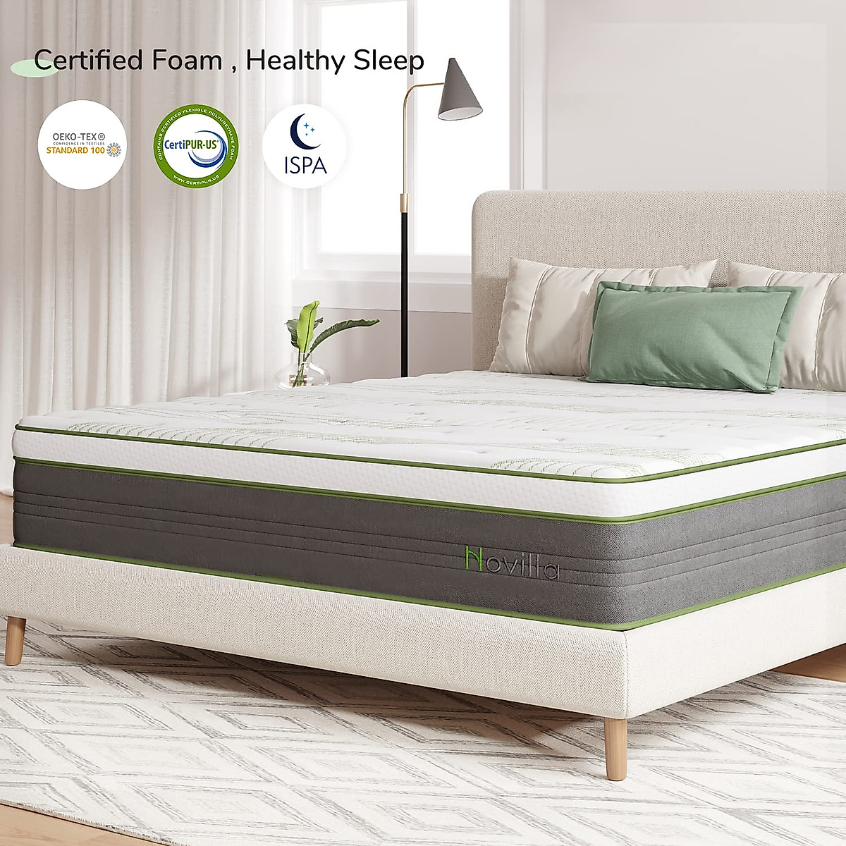Novilla California King Size Mattress, 10 Inch Hybrid Mattress with Memory Foam & Individual Pocket Springs, Supportive & Pressure Relief,California King Mattresses in a Box,Medium Firm, vigour
