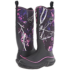 Muck Boots Hale Multi-Season Women's Rubber Boot, Black/Muddy Girl Camo, 7 M US