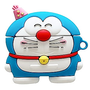 Compatible with AirPods 3rd Generation Case, [2021] Cute 3D Cartoon Doraemon Airpods 3 case with Keychain, Soft Silicone for Apple Airpods 3 Charging Case (Doraemon)