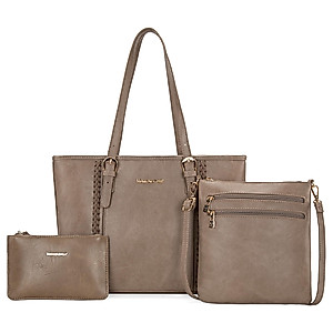 Montana West Purses and Handbags for Women Tote Purse and Wallet Set Shoulder Satchel Bag for Women 3pcs MWC3-G059-KH