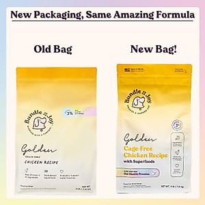 Bundle x Joy Golden Probiotic Dog Food Dry, Chicken, 18lb Bag, Natural Grain Free Adult Kibble for Digestive Health Made with Real Chicken, 20 Plant Based Superfoods, Corn, Poultry & Soy Free