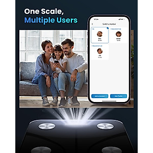 RENPHO Bluetooth Scale for Body Weight, Smart Weight Scale Digital Body Fat BMI Bathroom Scale, Elis 1 Body Composition Monitor with Health Analyzer, 396 lbs