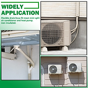 Forestchill 50 Ft AC Drain Hose for Mini Split Air Conditioner Ductless Heat Pump, 5/8" I.D Universal Mini Split Drain Hose Pipe Line, Flexible and UV Resistant Air Conditioner Accessories