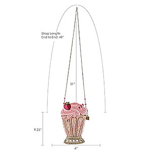 Mary Frances womens Shake It Up Crossbody, Pink, One Size US