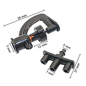 XLBH Irrigation Accessories Garden Vortex Sprayer Atomization Nozzles 360 Degree Watering Dust Removal Sprayer Agriculture Irrigation Sprinklers 20 Pcs widely Used (Color : Orange)