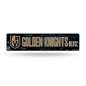 Rico Industries Vegas Golden Knights 16-Inch Plastic Street Sign Décor