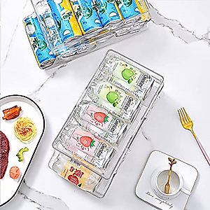 ROWNYEON Rolling Refrigerator Organizer Bins， Pop Soda Can Dispenser with Lid for Fridge, Pantry, Freezer， Beverage Holder，Canned Food Organizer – holds up to 11 tall and slim skinny cans