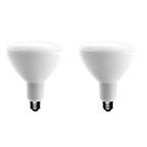 EcoSmart 75-Watt Equivalent BR40 Dimmable LED Light Bulb Soft White (2-Pack)
