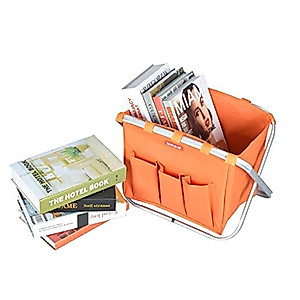 Bookshelf Pocket Version of Cloth Magazine Rack/Magazine Newspaper Storage Rack Basket/Newspaper Desktop Finishing Newspaper Rack FANJIANI (Color : Yellow)