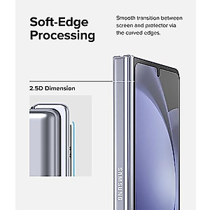 Ringke Cover Display Glass [Shatterproof Coverage] Compatible with Samsung Galaxy Z Fold 5 Screen Protector for Exterior Cover Display, Tempered Glass Screen Protector