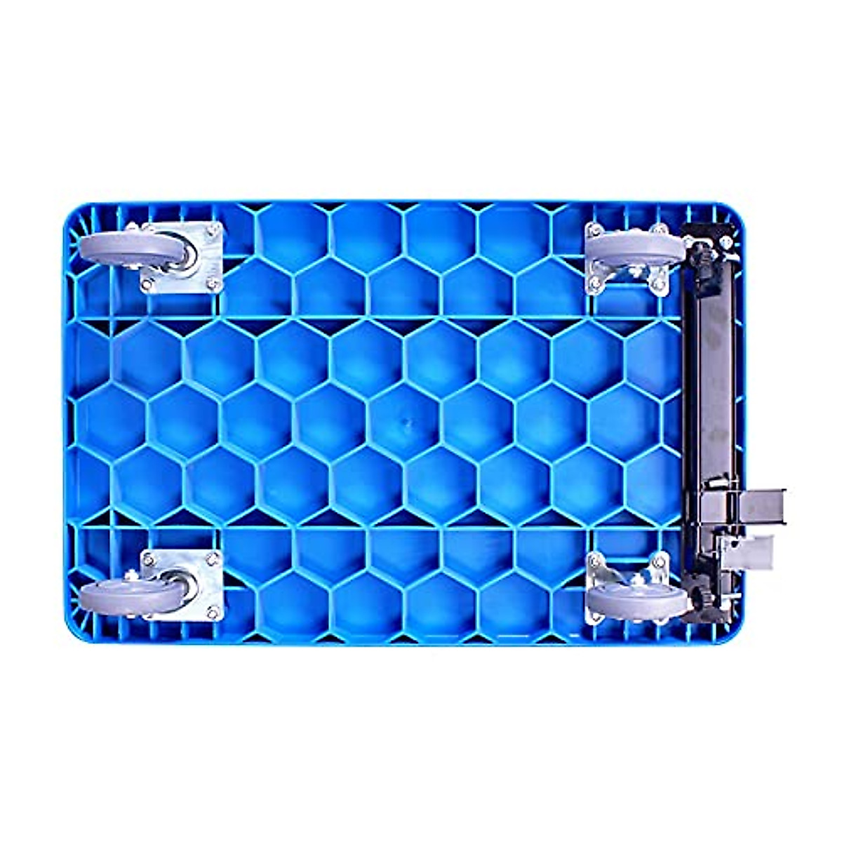 Generic Push Cart Dolly Foldable Platform Truck Plastic Deck Push Cart Metal Handle Hand Trolley for Moving Transport Silent Wheels Fit Outdoor and Indoor Pla, Large