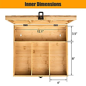 AKAT HOME Bamboo Ziplock Bag Storage Organizer & Baggie Dispenser for Kitchen Drawer – Wooden Zip Lock Container Holder Wall Gallon,Sandwich,Snack,Quart (Flip, Engraved, - M1)