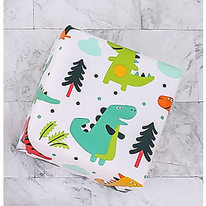 U'COVER Cute Dinosaur Birthday Wrapping Paper for Boys Girls Kids Baby Shower 3 Styles Cartoon Animal Monster Gift Wrapping Paper Roll for Holiday Anniversary Graduation (3 ROLL-44.4 sq.ft.ttl
