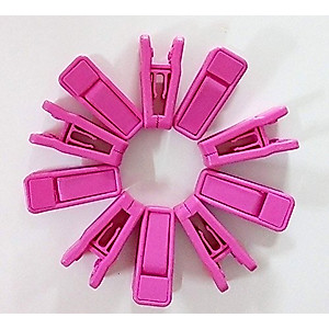 KISEER Plastic Baby Hanger Clips, 40 Pcs Slim-line Finger Clips Set Clothes Hanger Velvet Hanger (Pink)