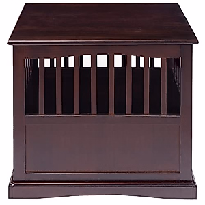 Casual Home Wooden Medium Pet Crate, End Table, Espresso