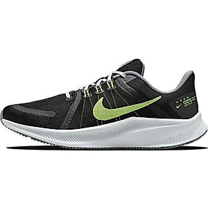 Nike Men's Quest 4 Platform Running Shoes, Black/Volt-Dk Smoke Grey, 10.5 M US