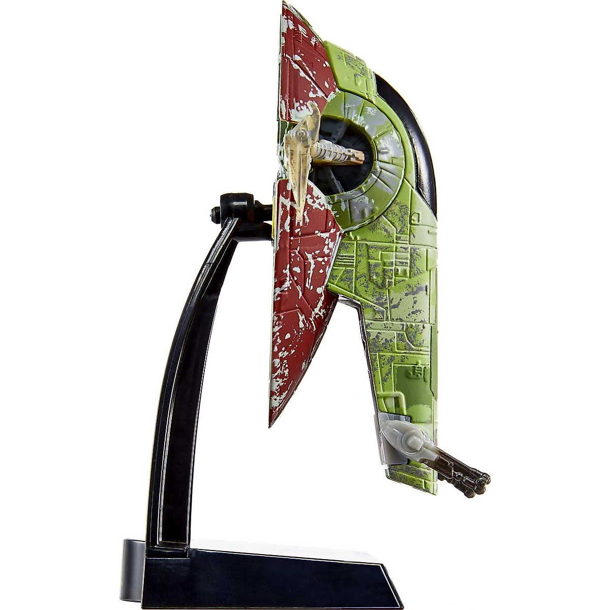 Hot Wheels Star Wars Starships Select Boba Fett's Starship, Premium Collectable Replica with Movable Part & Display Stand