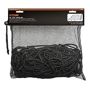 CURT 18201 65 x 38-Inch Elastic Cargo Net with Hooks for Roof Basket
