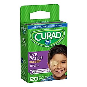 Curad Eye Patch, Non-Woven (Paper), 2 1/4 Inches X 3 1/8, Inches, 20 Count