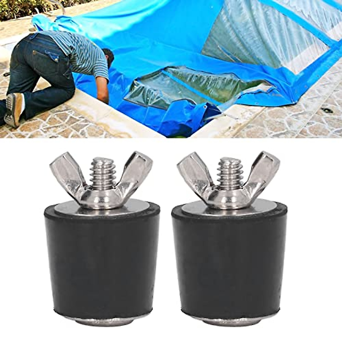 Garden kit 2Pcs Swimming Pool Rubber Plugs Winterizing Tapered Plug Swimming Pool Accessories 25mm