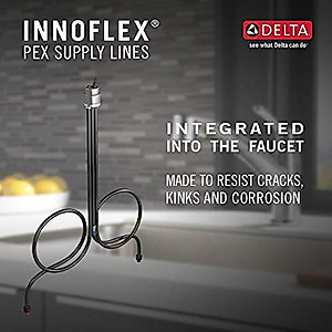 Delta Faucet Linden Single-Handle Kitchen Sink Faucet with Pull Out Sprayer, Arctic Stainless 4353-AR-DST