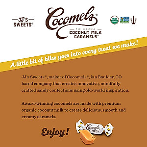 Cocomels Coconut Milk Caramels With Coconut Sugar, Organic Candy, Dairy Free, Sugar Free, Vegan, Gluten Free, Non-GMO, No Cane Sugar, No High Fructose Corn Syrup, Kosher, Plant Based, (3 Pack)