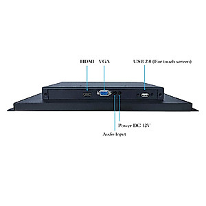 iChawk 13.3'' inch Monitor 1920x1080p 16:9 IPS HDMI-in VGA Built-in Speaker Metal Shell Embedded Open Frame Industrial USB Port Driver Free Ten-Point Capacitive Touch LCD Screen PC Display K133MT-25C