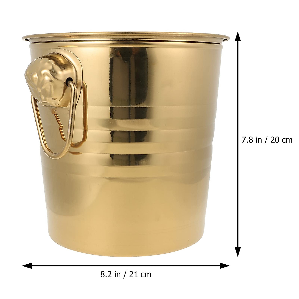 Metal Ice Bucket, Stainless-Steel Beverage Tub with Handles, Hammered Stainless Steel Champagne Service Bucket, Beverage Cooler for Parties Wedding