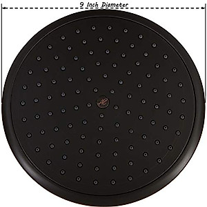 Waterfall Showerhead - 9 Inch Large Overhead Rain Shower Head - High Flow Best With Extension Arm, 2.5 GPM - Oil-Rubbed Bronze
