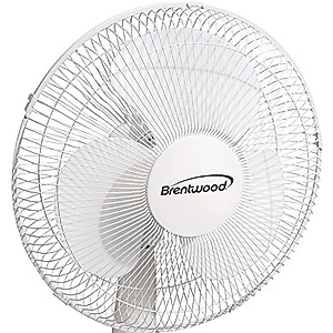 Brentwood Kool Zone F-12DW 3-Speed 12-Inch 32-Watt Oscillating Desk Fan