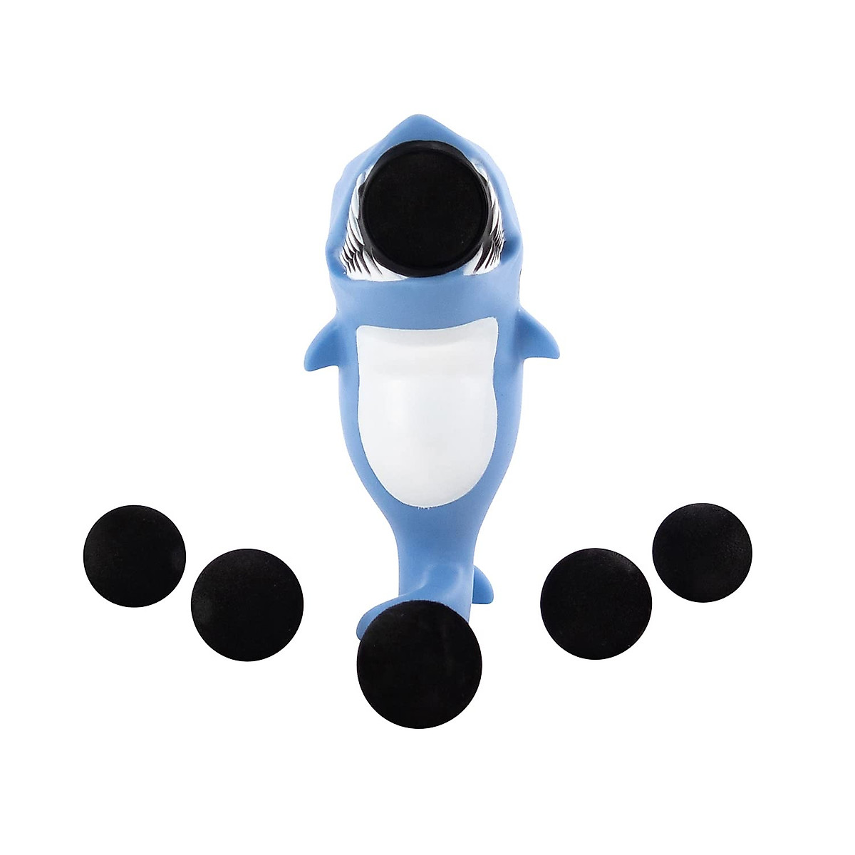 Hog Wild Shark Popper Toy 2-Pack - Launch Foam Balls Up to 20 Feet, Indoor/Outdoor Fun, 12 Balls Included, for All Occasions - Ages 4+ | Exciting & Entertaining Playtime
