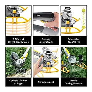 Cordless Lawn Mower 2in1 Lawn Mower Cordless Grass Trimmer LED Display Electric Whipper Strimmer Mowing Machine