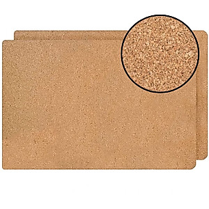 Dainty Home Marble Cork Place Mats Rectangle Silver Gold 12"x18" Set of 2 Washable Placemats Heat Resistant Placemats Non Slip Table Placemats