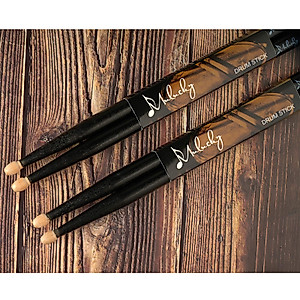 Mulucky 5A Drum Sticks Classic Maple Wood Drumsticks With Carrying Bag - 3 Pair Pink