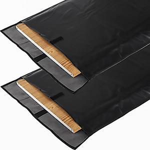 Elsjoy 2 Pack Table Leaf Storage Bag, Heavy-Duty Padded Dining Table Cover, Thick Lined Interier and Exterior Dining Table Leaf Bag, Water and Scratch Resistant, 51" L x 23" W, Black