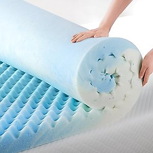 ZINUS 1.5 Inch Swirl Gel Cooling Memory Foam Mattress Topper, Smaller, More Convenient WonderBox Packaging, Cooling, Airflow Design, CertiPUR-US Certified, Full
