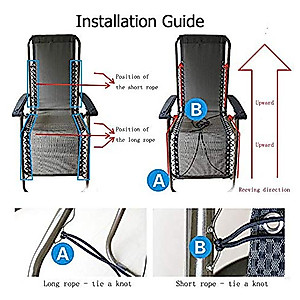 SunnyZoo Professional Replacement Cords for Zero Gravity Recliner Repair Tool for Lounge Chair(Brown-8Cords)