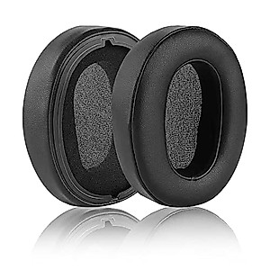 WH-XB900N Replacement Ear Pads Potein Leather Earpads Cover Quite-Comfort Sponge Ear Cushion Pad Earmuff Repair Parts Compatible with WH-XB900N On-Ear Headphone(Black