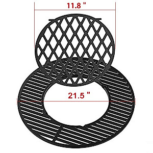 only fire Cast Iron Grill Grate Replacement Gourmet BBQ System for Weber 22inch Kettle Charcoal Grills