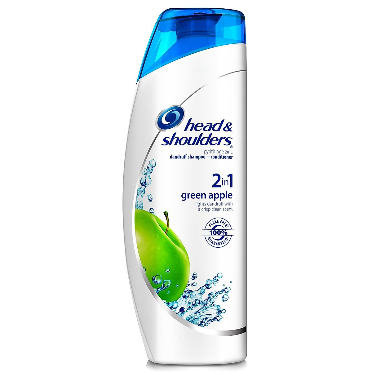 Head & Shoulders 2 in 1 Dandruff Shampoo + Conditioner, Green Apple 13.5 oz (Pack of 4)