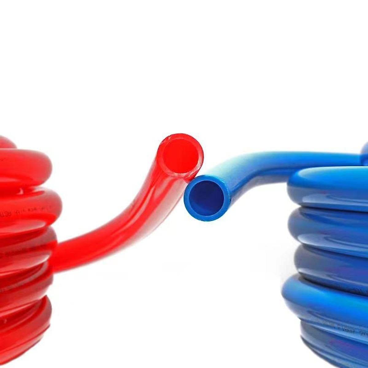 Pex-b Pipe1/2 Inch(2 x75 ft=150 ft, Red & Blue) Fitting DIY Kit, Crimp Fitting, Clamp Tool, Clamps Cutter &Heavy-Duty Canvas Bags