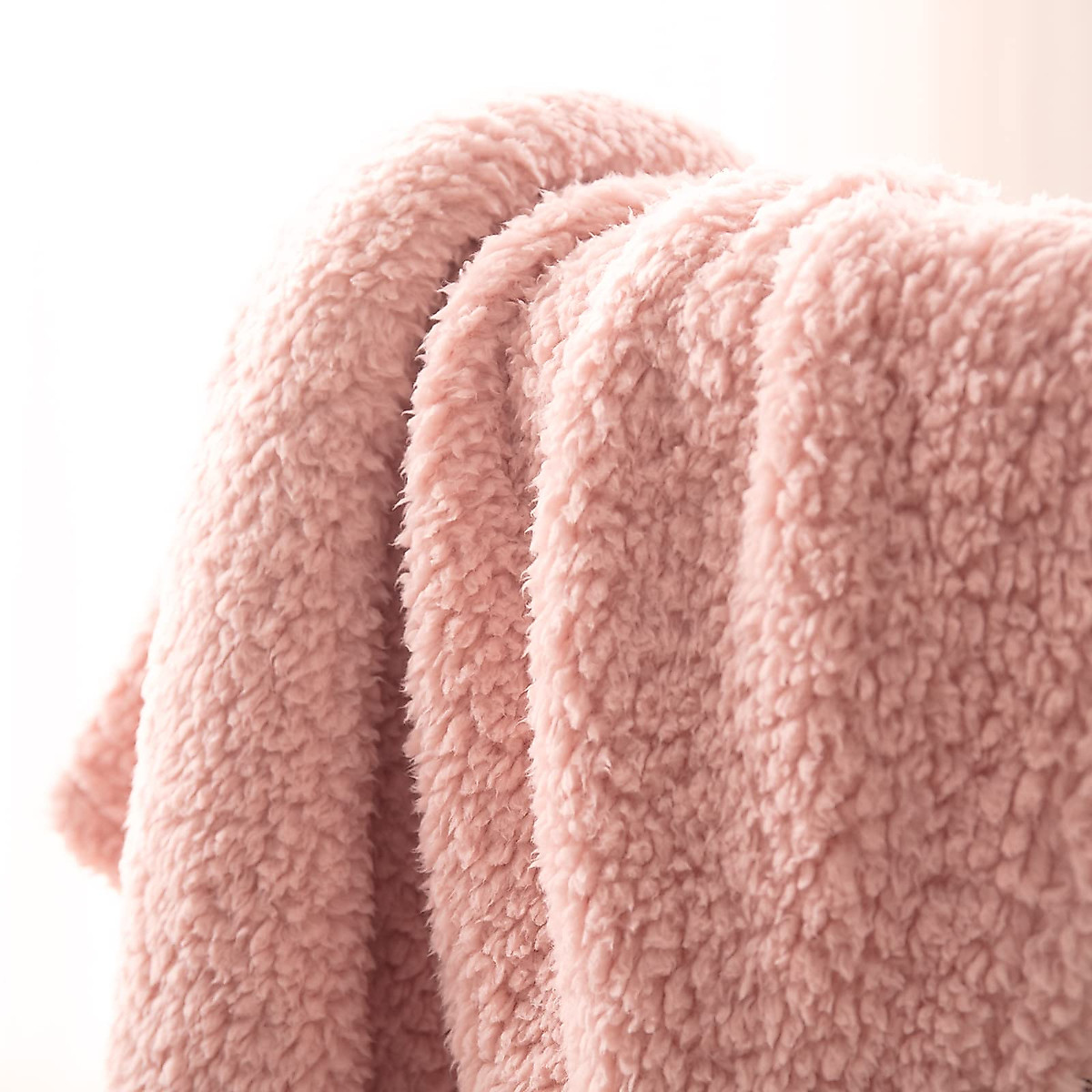 Bertte Sherpa Fleece Baby Blanket | Plush Swaddle Receiving Blankets Super Soft Warm Lightweight Breathable for Infant Toddler Crib Stroller - 33"x43" Large, Pink, Sherpa - Pink
