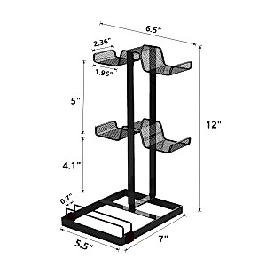 Construction elements made of metal, Namely, Supports, Headset & Controller Organizer for PS5/ PS4/ Xbox Series/One X/S/Nintendo Switch Controller & Headset Stand,Gaming Accessories Display Rack,Black