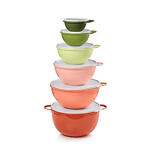 Tupperware Thatsa Bowl Collection 6 Bowl Food Storage Container Set - Dishwasher Safe & BPA Free - (6 Bowls + 6 lids)