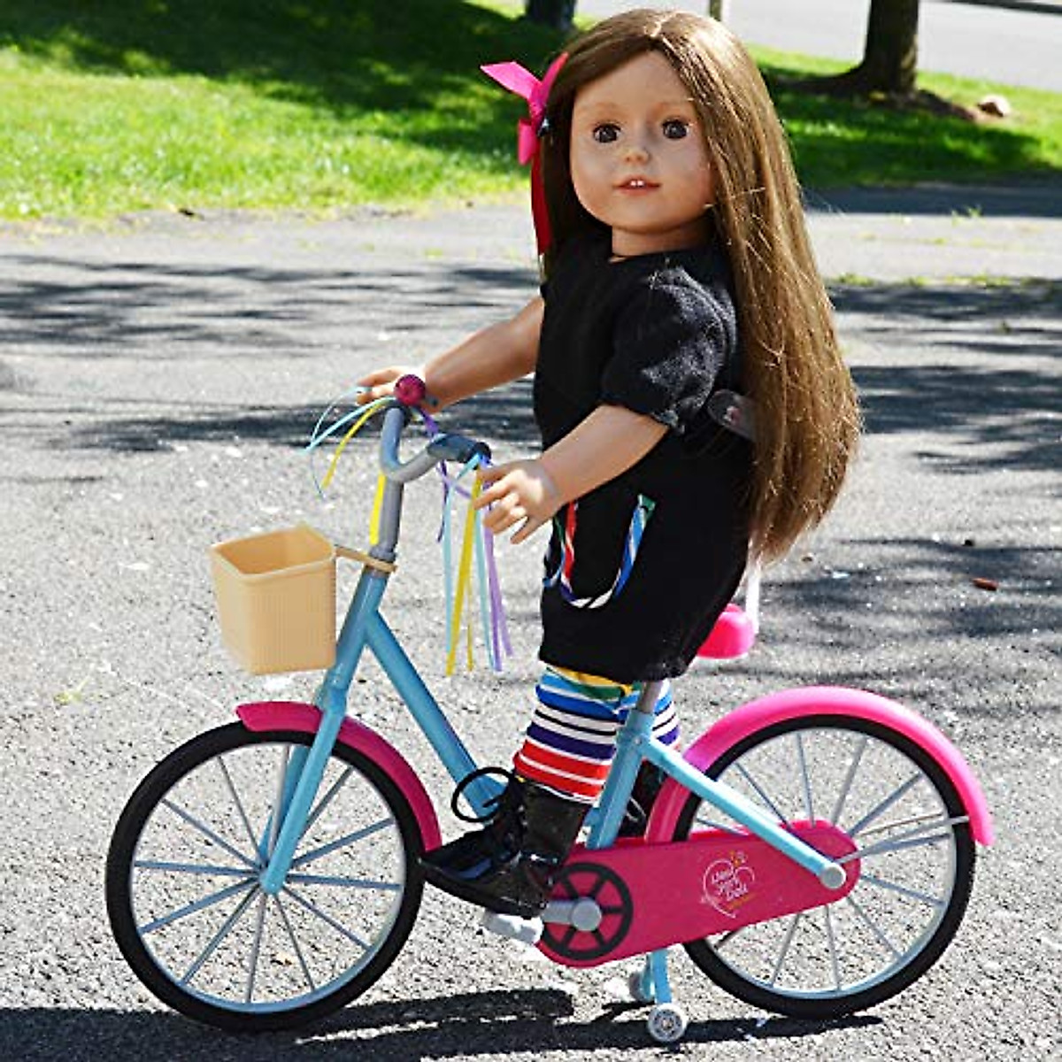 THE NEW YORK DOLL COLLECTION 18" Doll Scooter & Helmet Set - 18in Dolls Accessories Doll Bike Accessories Play Set and Doll Helmet (Doll Bike)