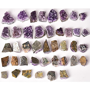 JIC Gem 1.1 LB Amethyst Clusters Natural Raw Amethyst Geode Rock Crystal Healing Stones Witchcraft Gemstone Specimen