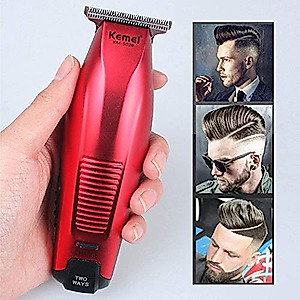 KEMEI Men's Precision Modelling DIY Hair Cutter Baldheaded Hair Beard Trimmer Professional Barber Cordless Hair Clipper Machine Rechargeable Hair Trimmers
