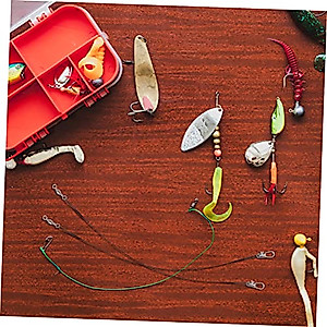 Unomor 60 Pcs Lure Anti-Bite Line Fishing Accessories Fishing Wire Leaders Saltwater Fishing Tackle swivels Fishing Tackle Fishing Kits Fishing Leading Lines Wire for Fishing Fish Leaders